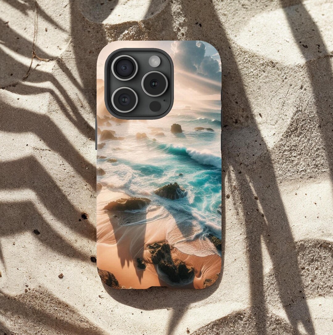 Tough Phone Case Ocean Waves Ocean Scene Phone Cover Protective Phone ...