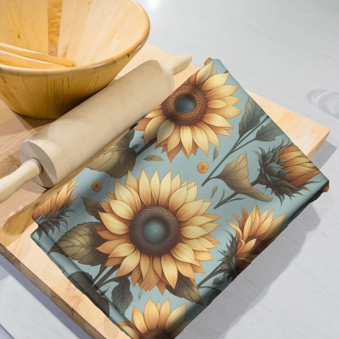 Sunflower Kitchen Towel Decorative Kitchen Decor Dish Towel Home Decor ...