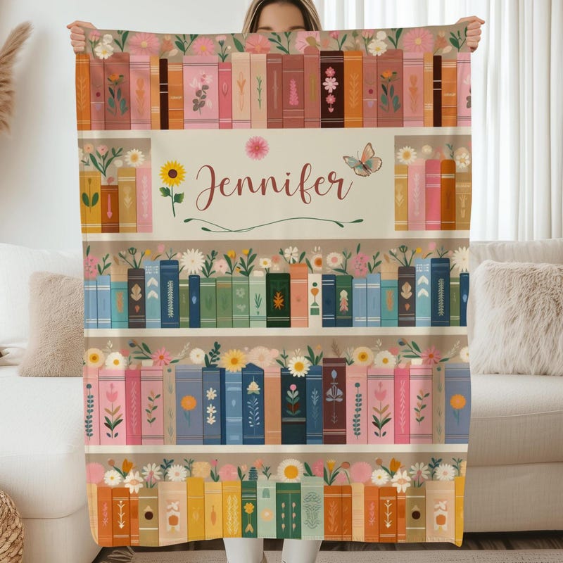 Library Blanket - Etsy