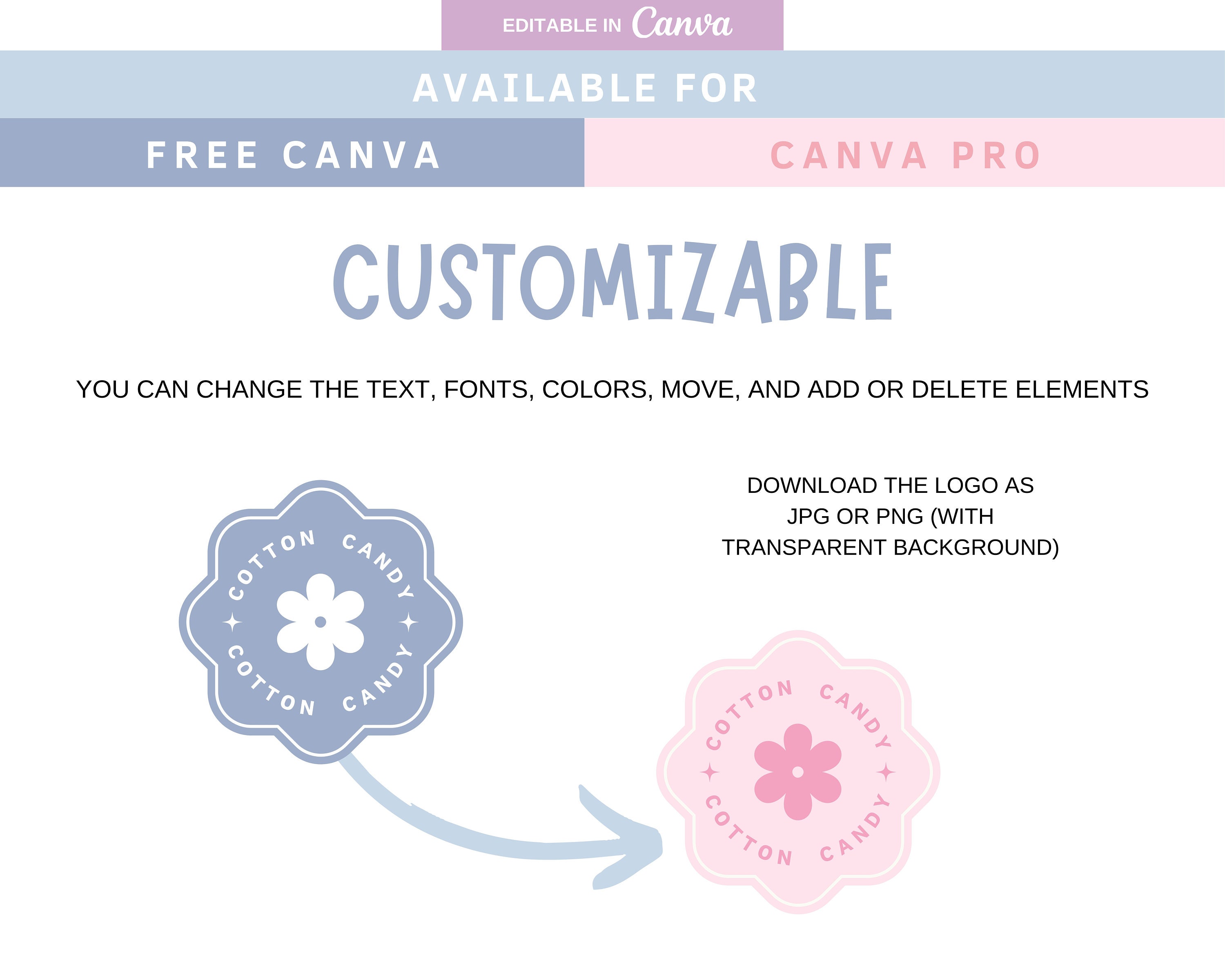 Editable Canva Logo Templates, Canva Logo Design, Small Business Logo ...