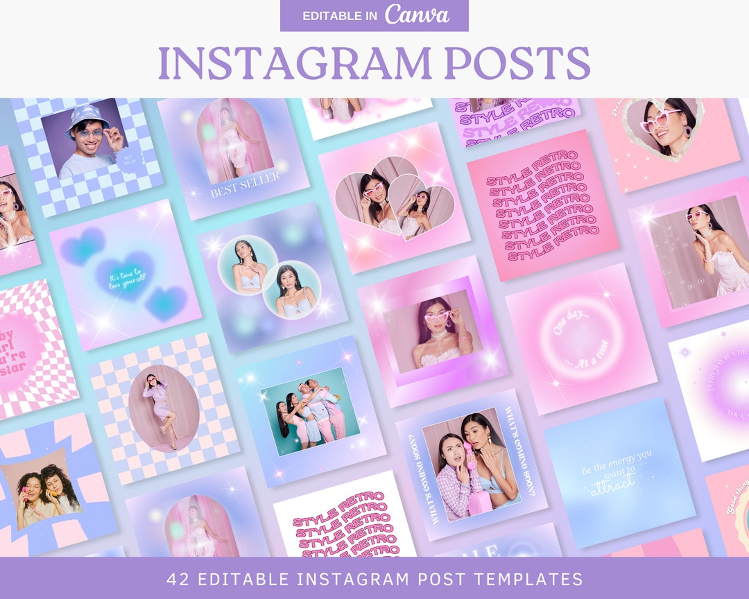 Canva Instagram Post Templates, Editable Templates, Creative Sparkle ...