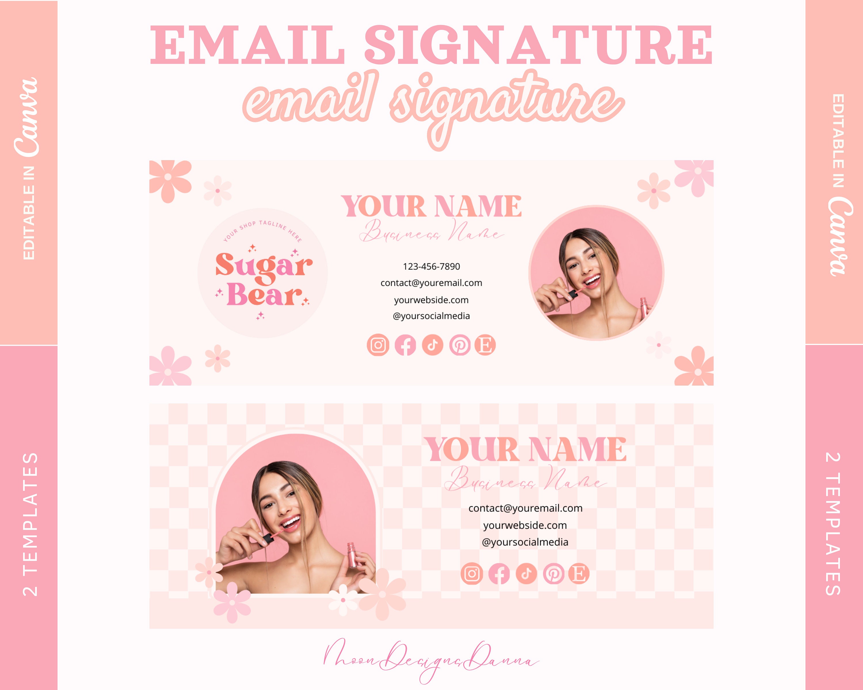 Editable Canva Email Signature Template, Colorful Email Template, Gmail ...