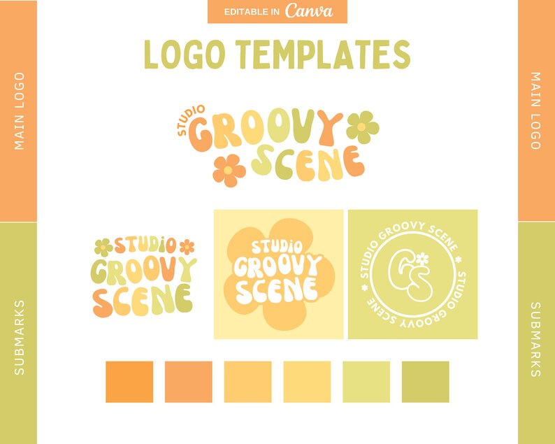 Editable Canva Logo Templates, Canva Logo Design, Small Business Logo ...