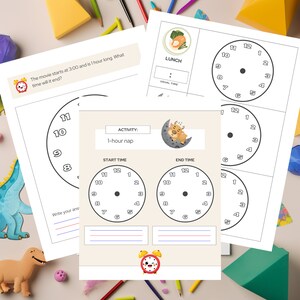 Editable Learn the Clock Workbook 19 Page Neutral Preschool Printable ...