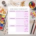 Editable Daily Checklist for Kids Printable Children Pink ...