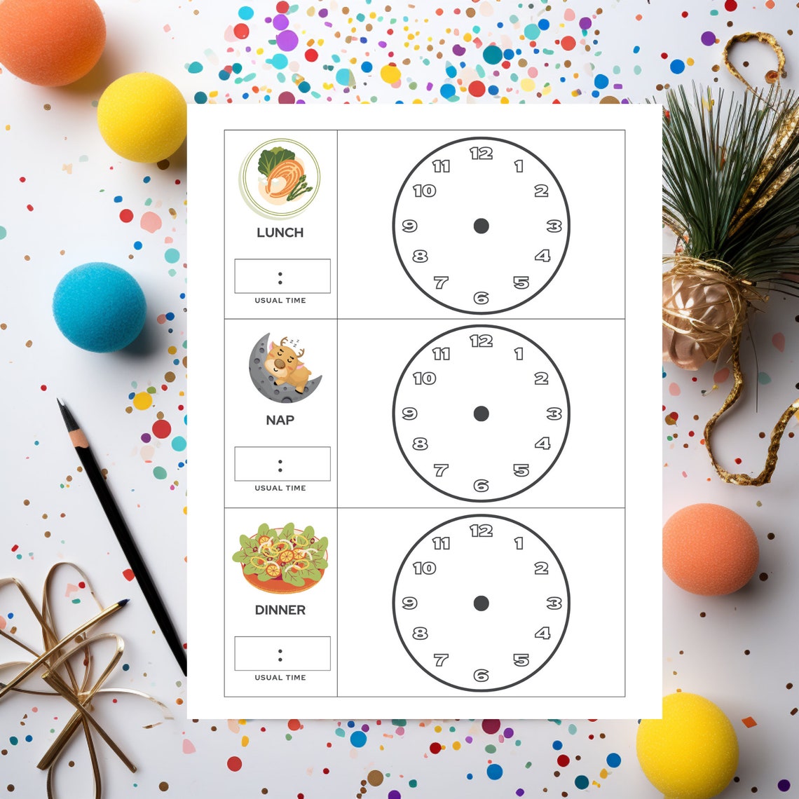 Editable Learn the Clock Workbook 19 Page Neutral Preschool Printable ...