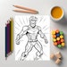 25 Superhero Coloring Book Pages, Colouring Pages for Children and ...
