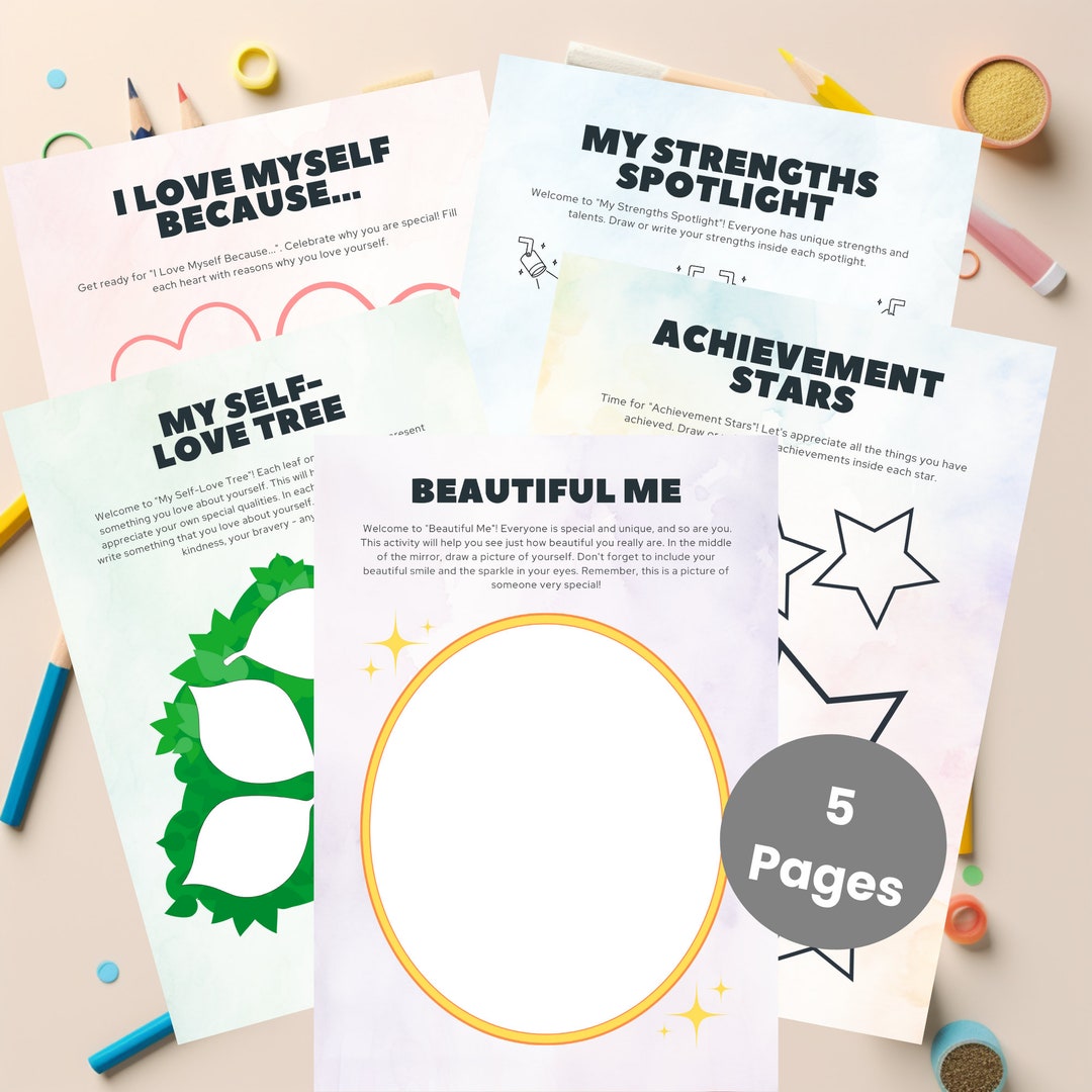 Childrens Emotional & Self Love Activity for Kids Childrens Mental ...