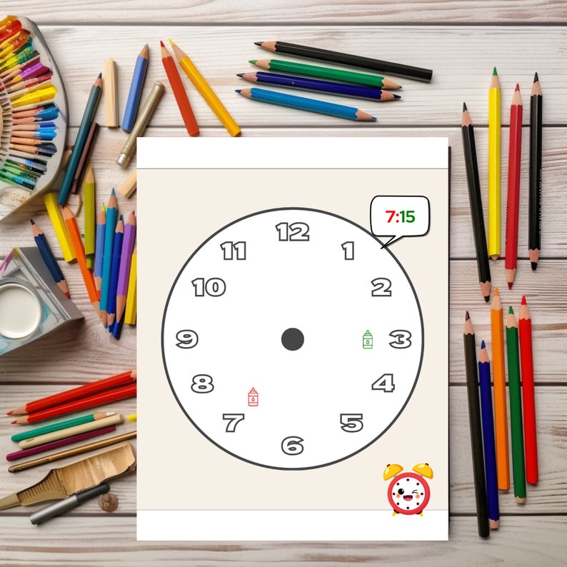 Editable Learn the Clock Workbook 19 Page Neutral Preschool Printable ...