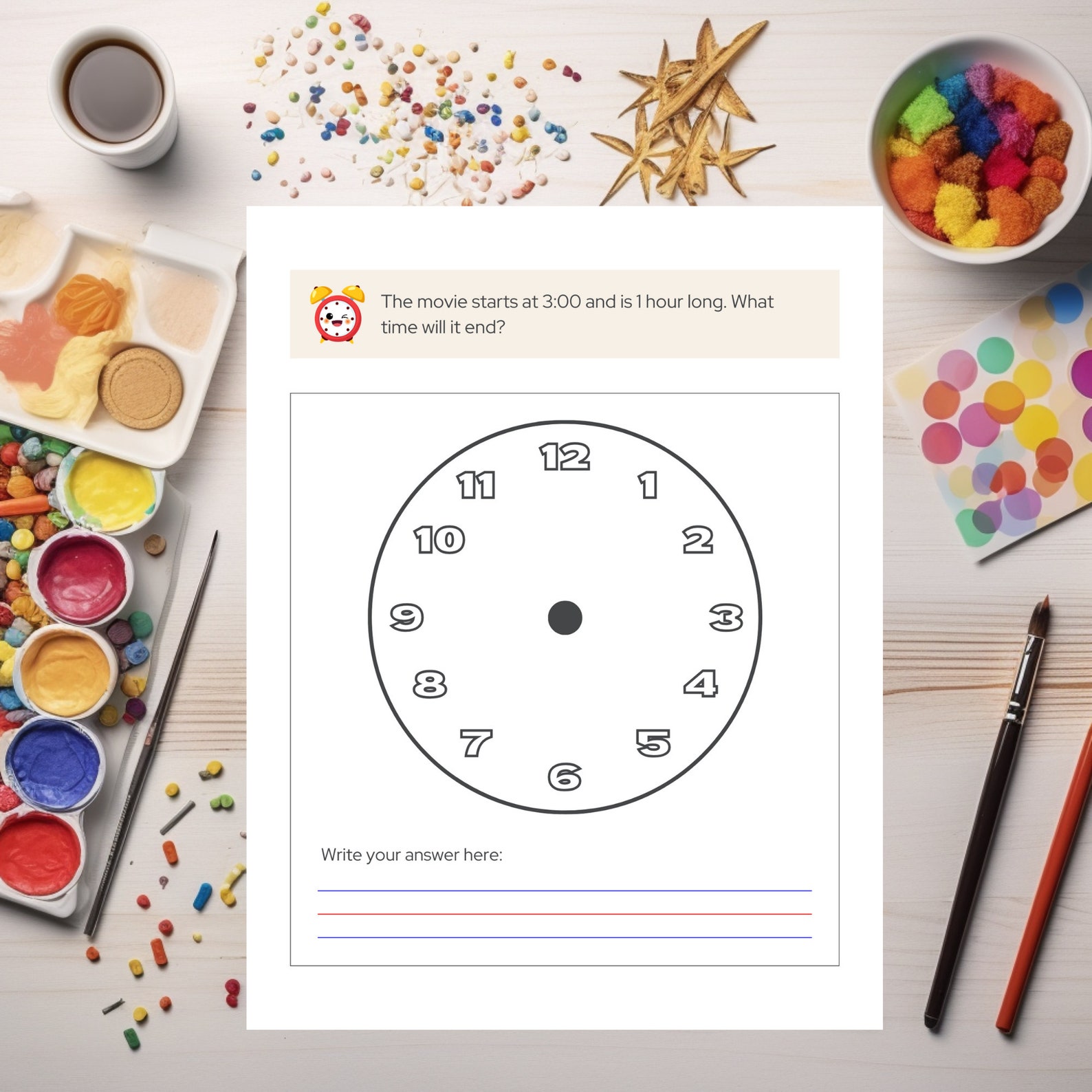 Editable Learn the Clock Workbook 19 Page Neutral Preschool Printable Kindergarten Activity ...