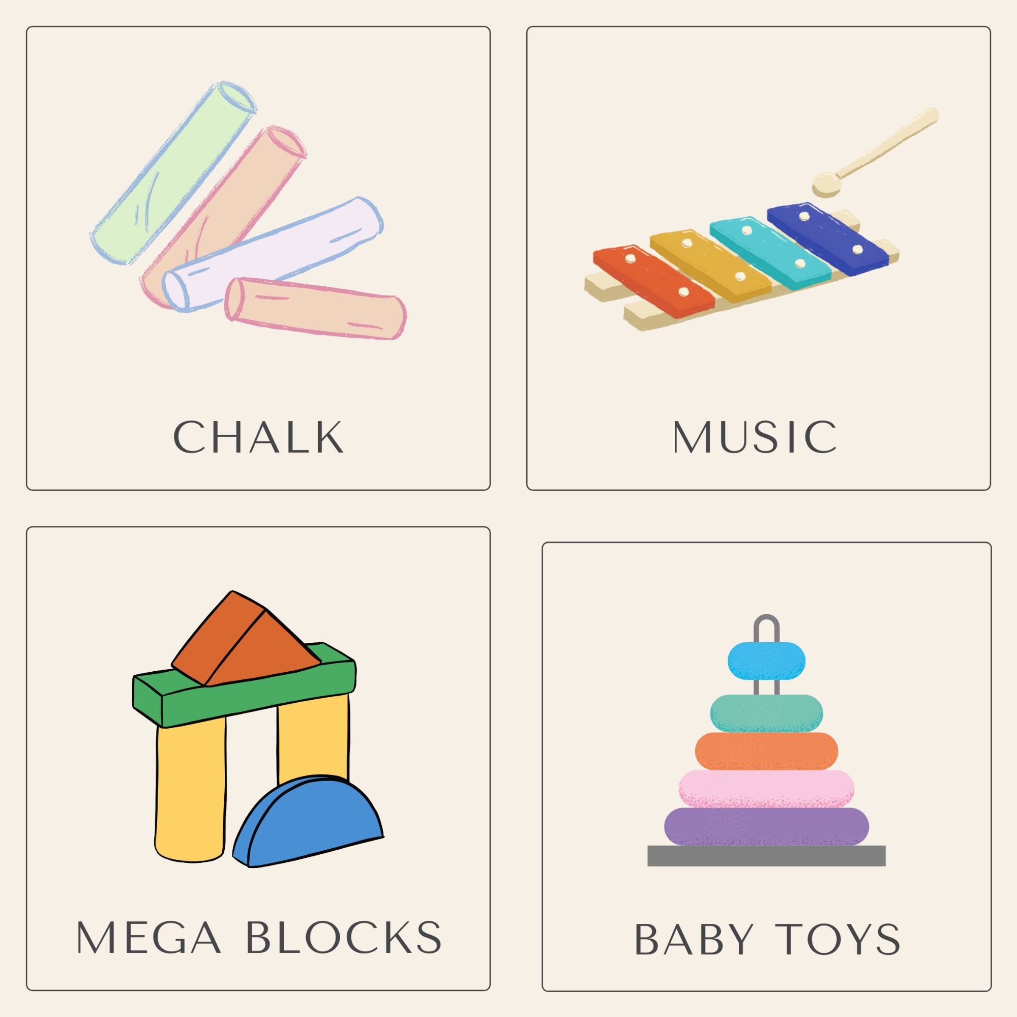 Neutral Toy Labels Printable Toy Organization Toy Storage Organisation ...