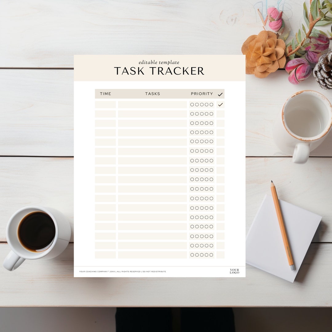 Minimal to Do List Printable, Neutral Simple Tasks List Template ...