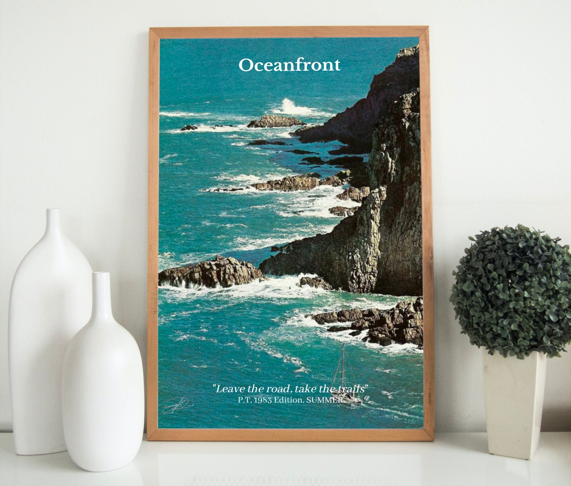 Patagonia Oceanfront Travel Poster - Etsy
