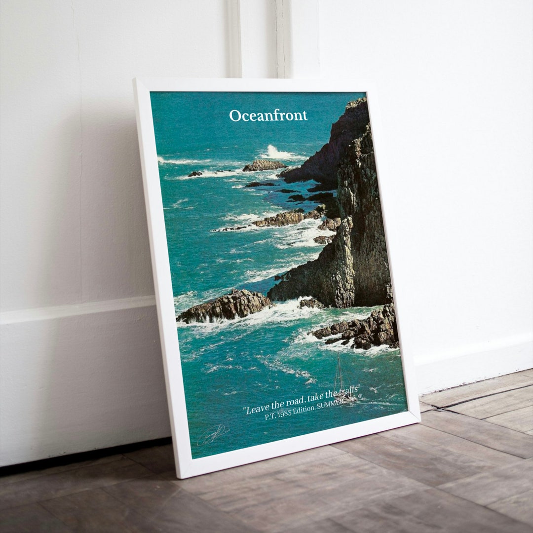Patagonia Oceanfront Travel Poster - Etsy