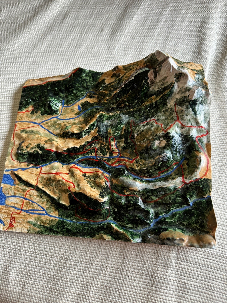 3D Terrain Maps Custom - Etsy