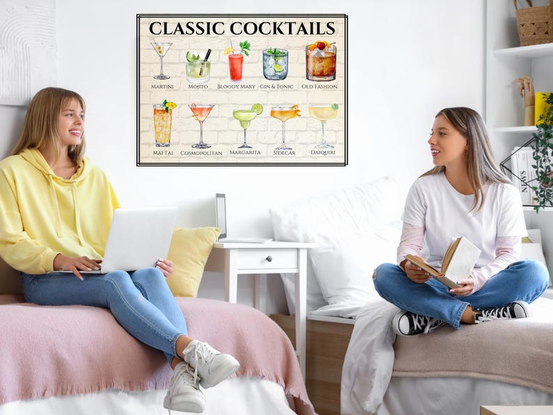 Classic Cocktails Poster - Etsy