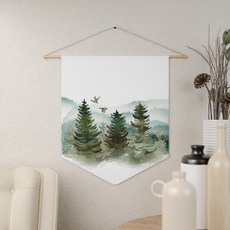 Pennant Banner, Woodland Nursery Decor, Watercolor Baby Room Wall ...