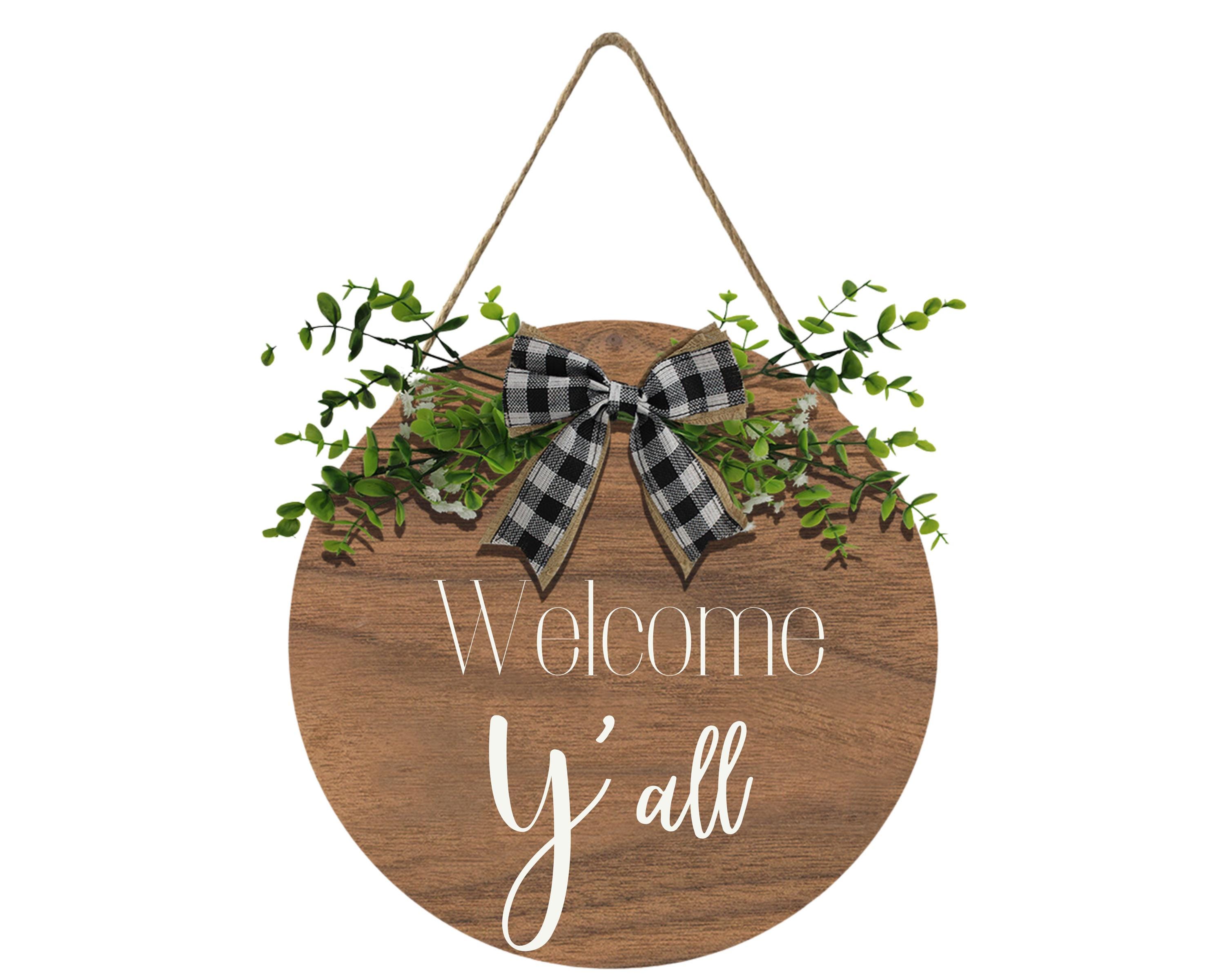 Wooden Hanging Sign, Rustic Welcome Sign, Farmhouse Wall Decor, Country ...