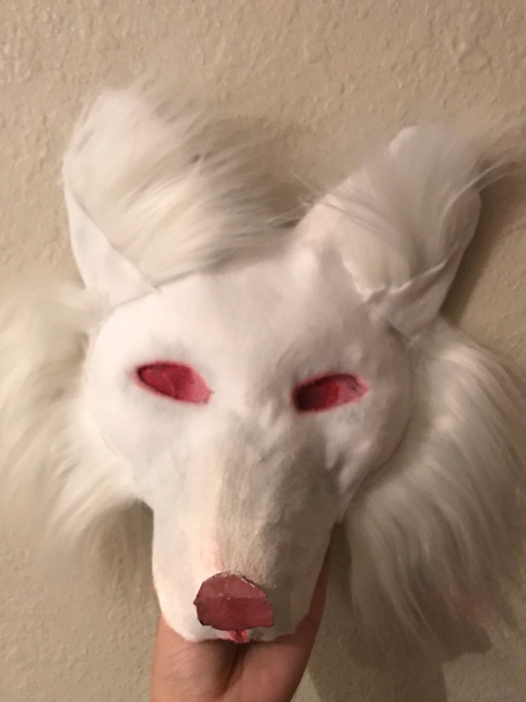 Albino Wolf Mask - Etsy