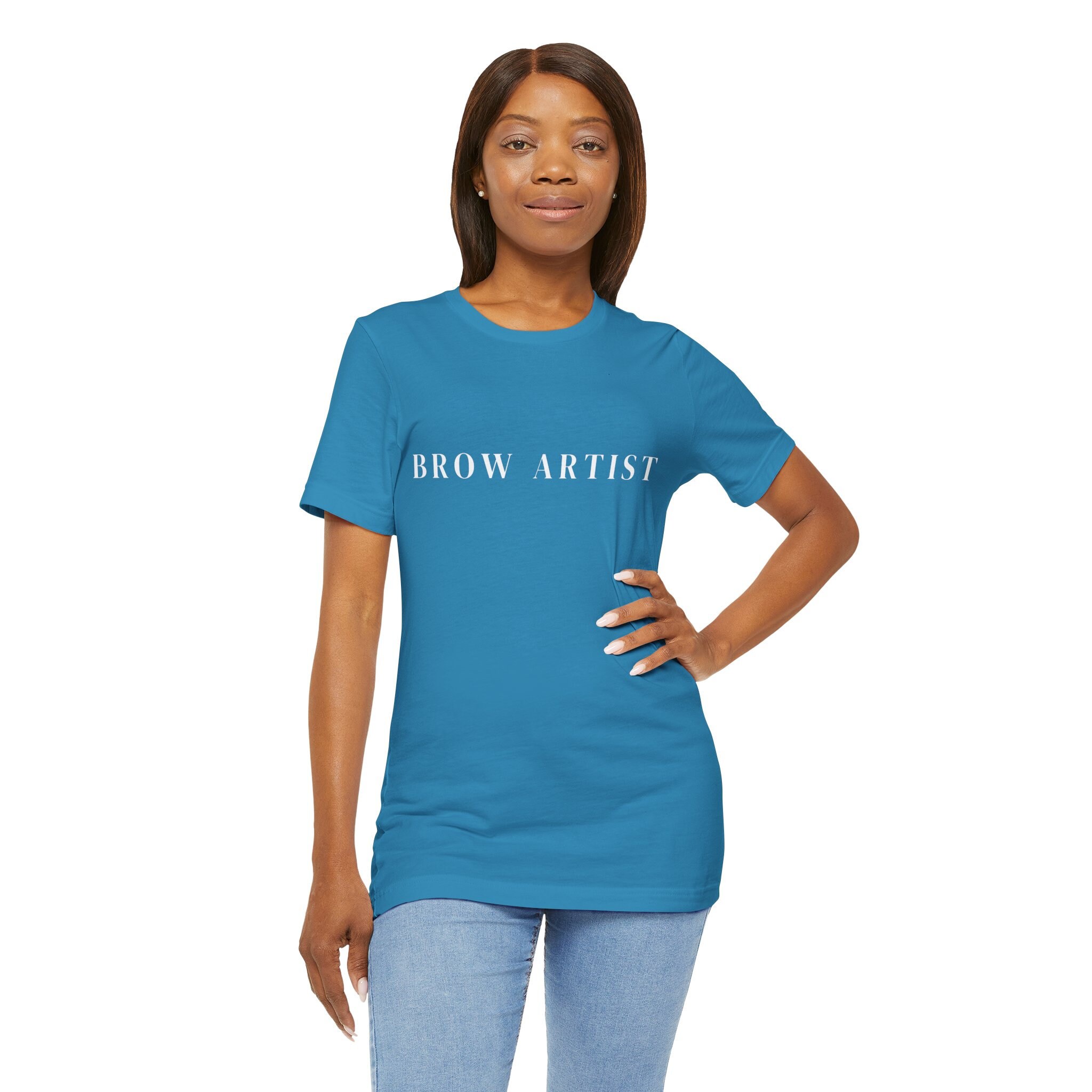 Brow Artist Essential Basic T-shirt | Unisex Jersey Short Sleeve Shirt ...