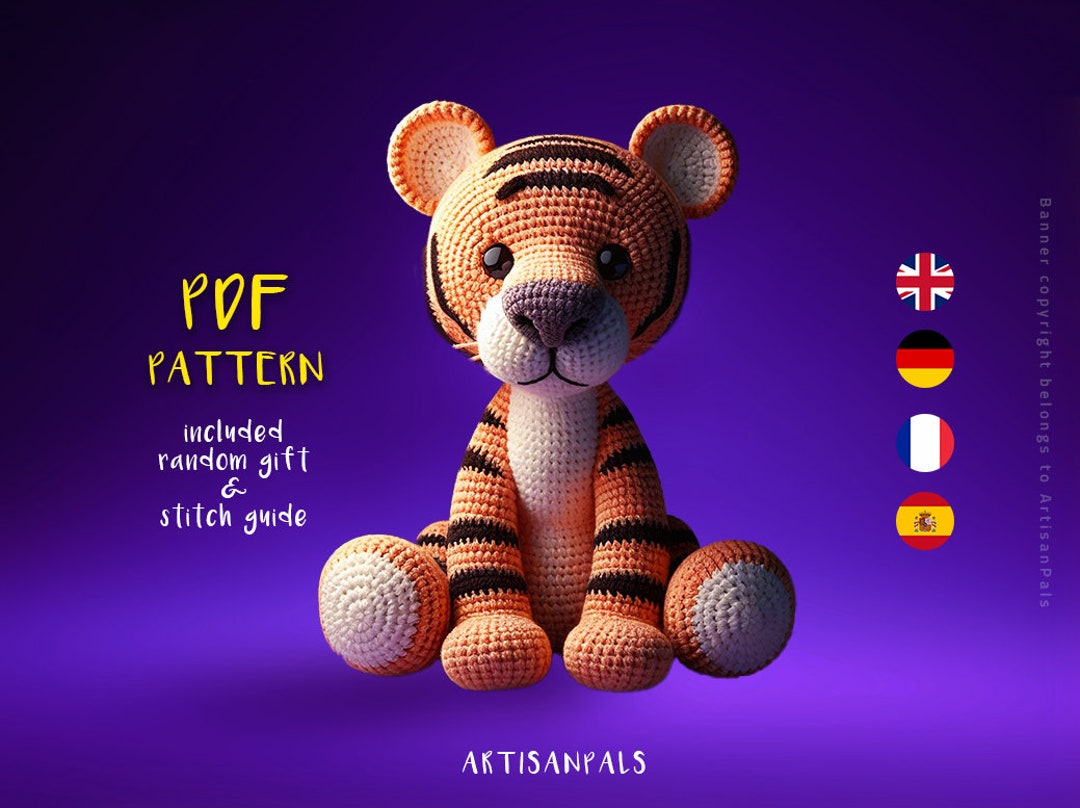 Tiger Crochet Pattern, Tiger Amigurumi Pattern, Anime Zebra Easy ...