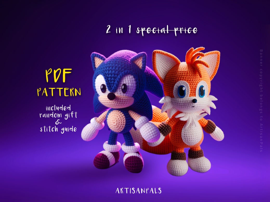 Sonic Tails Crochet Pattern Amigurumi Sonic Pattern Fox Easy Crochet Tutorial Artisan Craft 