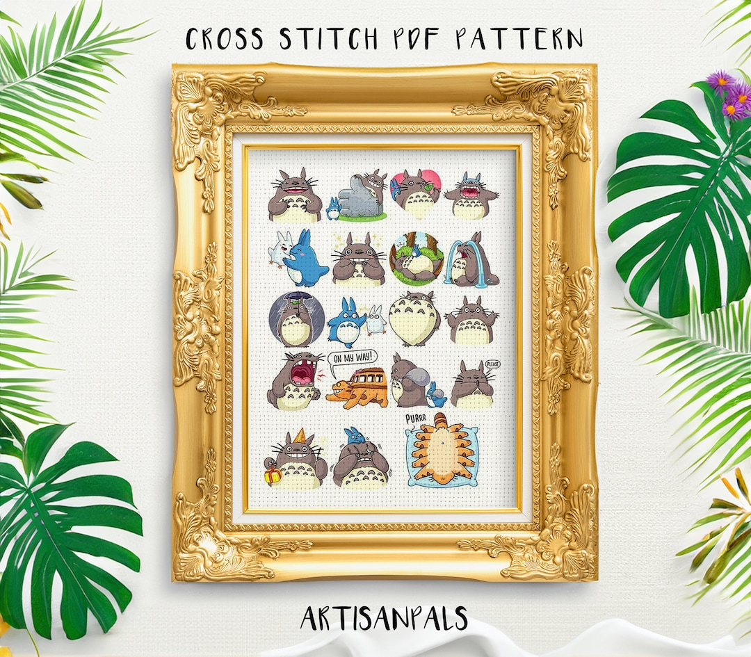 Anime Cross Stitch Pattern Bundle, Embroidery Pattern, Anime Easy ...