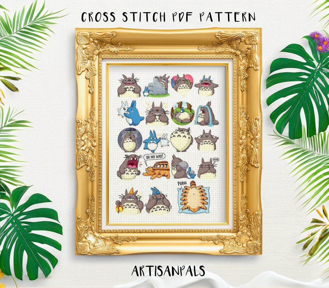 Anime Cross Stitch Pattern Bundle, Embroidery Pattern, Anime Easy ...