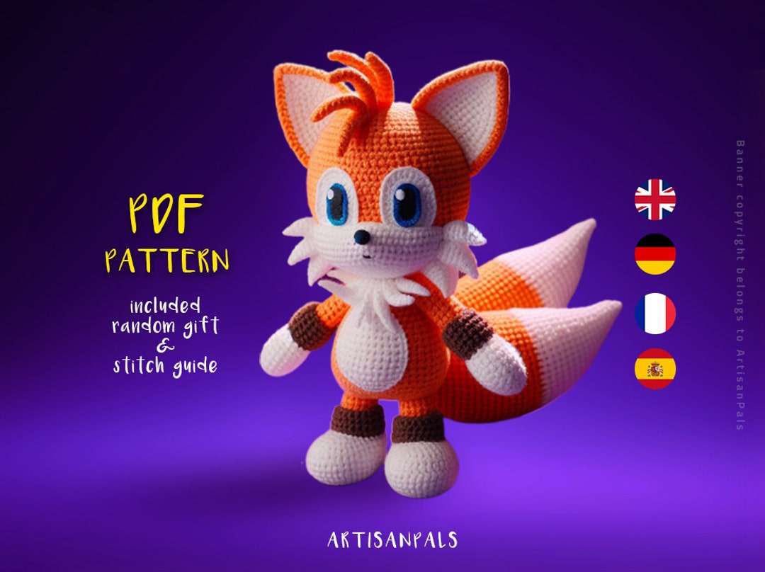 Tails Crochet Pattern, Sonic Amigurumi Pattern, Fox Easy Crochet ...