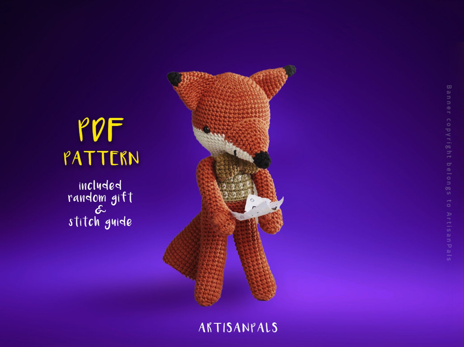 Fox Crochet Pattern, Foxy Amigurumi Pattern, Animal Easy Crochet ...