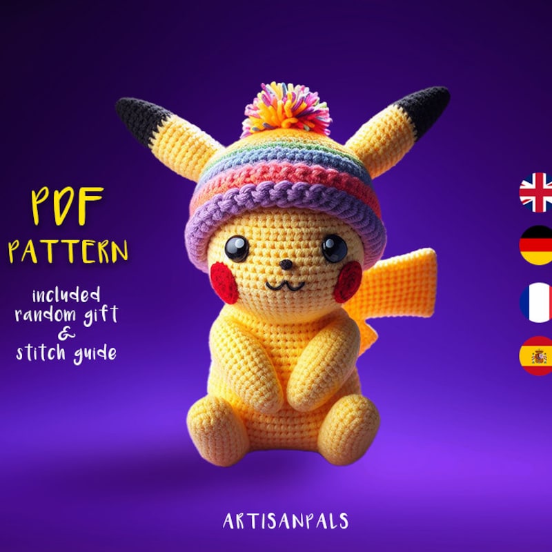 Crochet Pikachu Pattern - Etsy