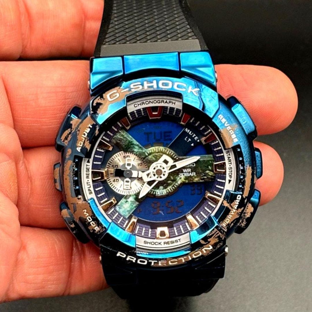 Casio G-shock GM-110H Men’s EARTH Theme Analog-digital Watch NIB - Etsy
