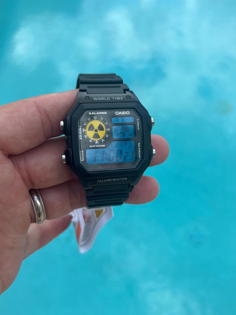 Modded Casio “royale” AE1200 – Nuclear Blue Custom Retro Digital Watch - Etsy