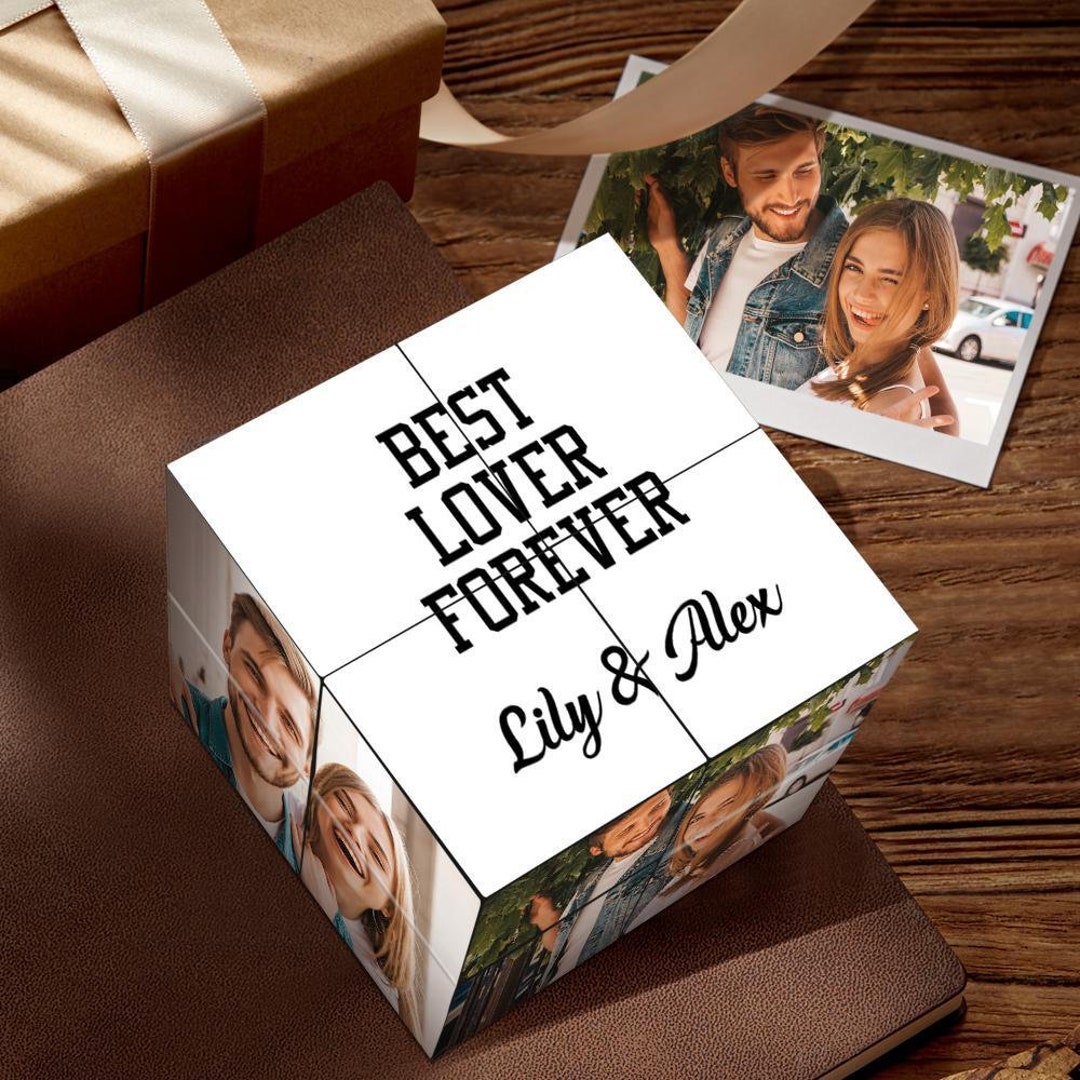 Custom Rubiks Cube Photo Frame Multi Photo Best Lover Forever Custom ...