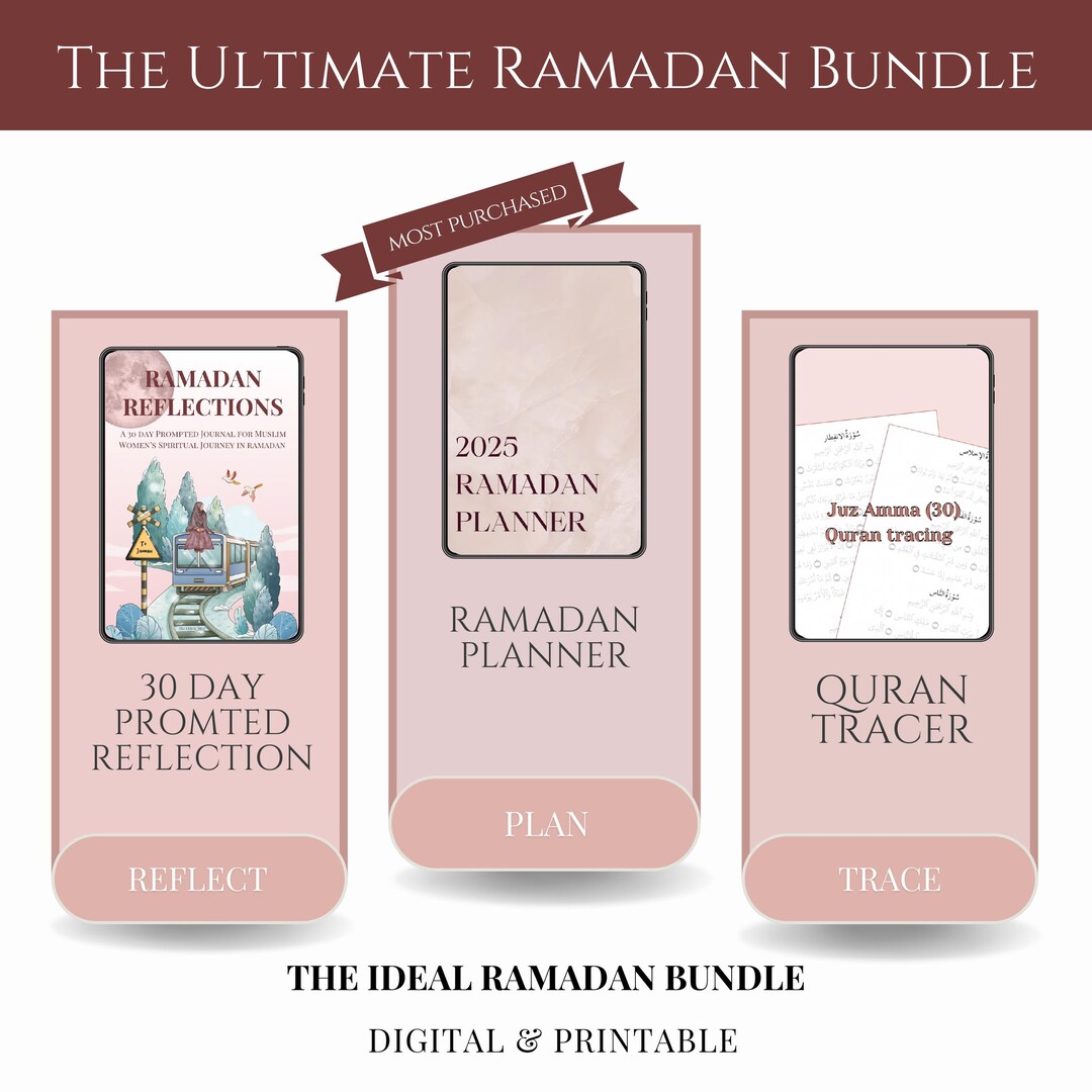 Ultimate Ramadan Bundle | Ramadan Planner | Prompted Islamic Reflection ...