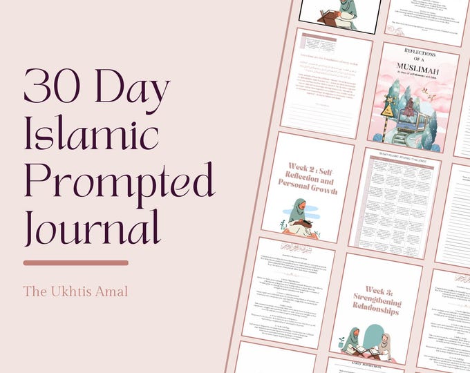 Prompted Islamic Journal for Muslim Women | 30-day Self-reflection ...