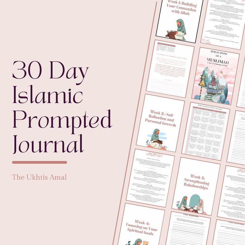Prompted Islamic Journal for Muslim Women | 30-day Self-reflection ...