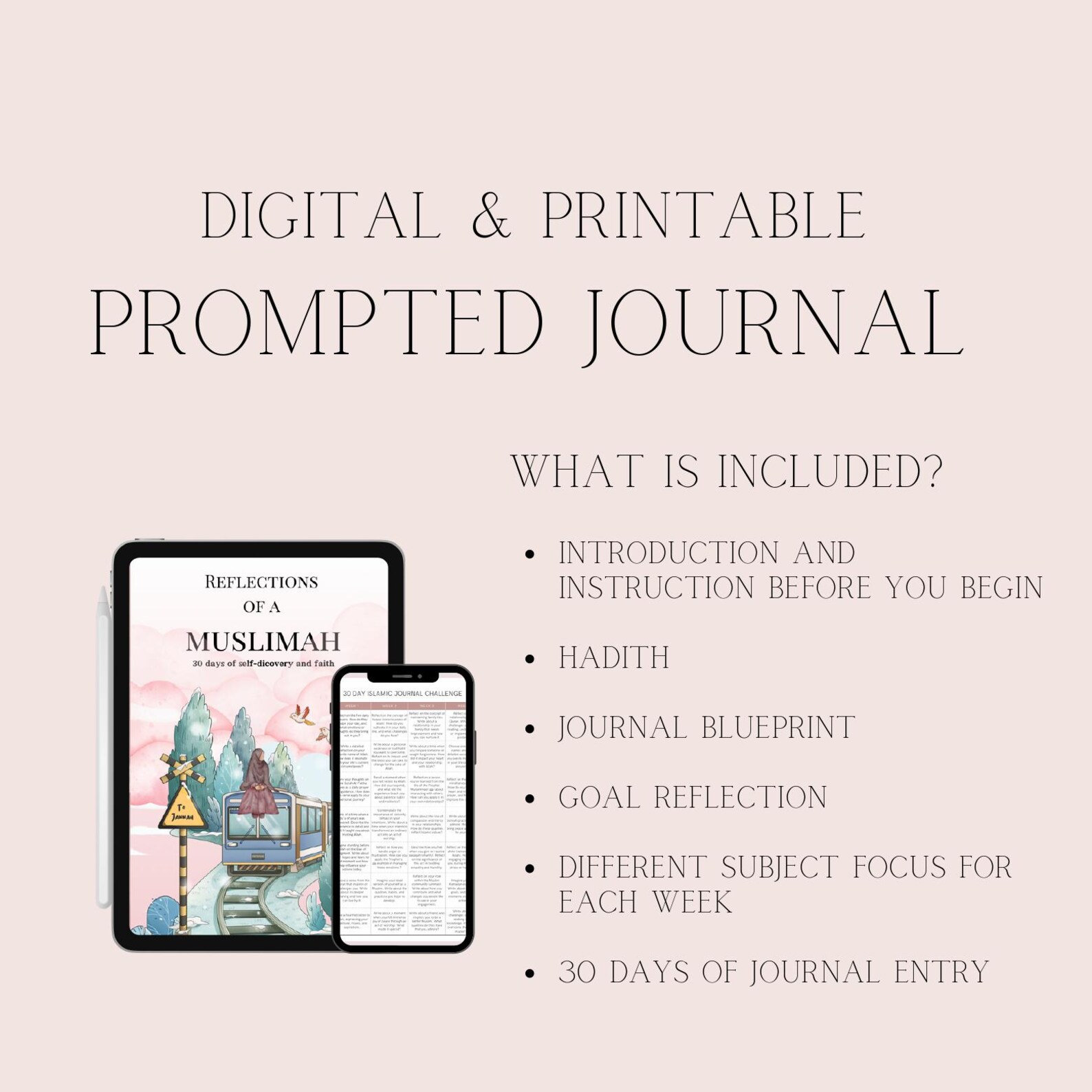 Prompted Islamic Journal for Muslim Women | 30-day Self-reflection ...
