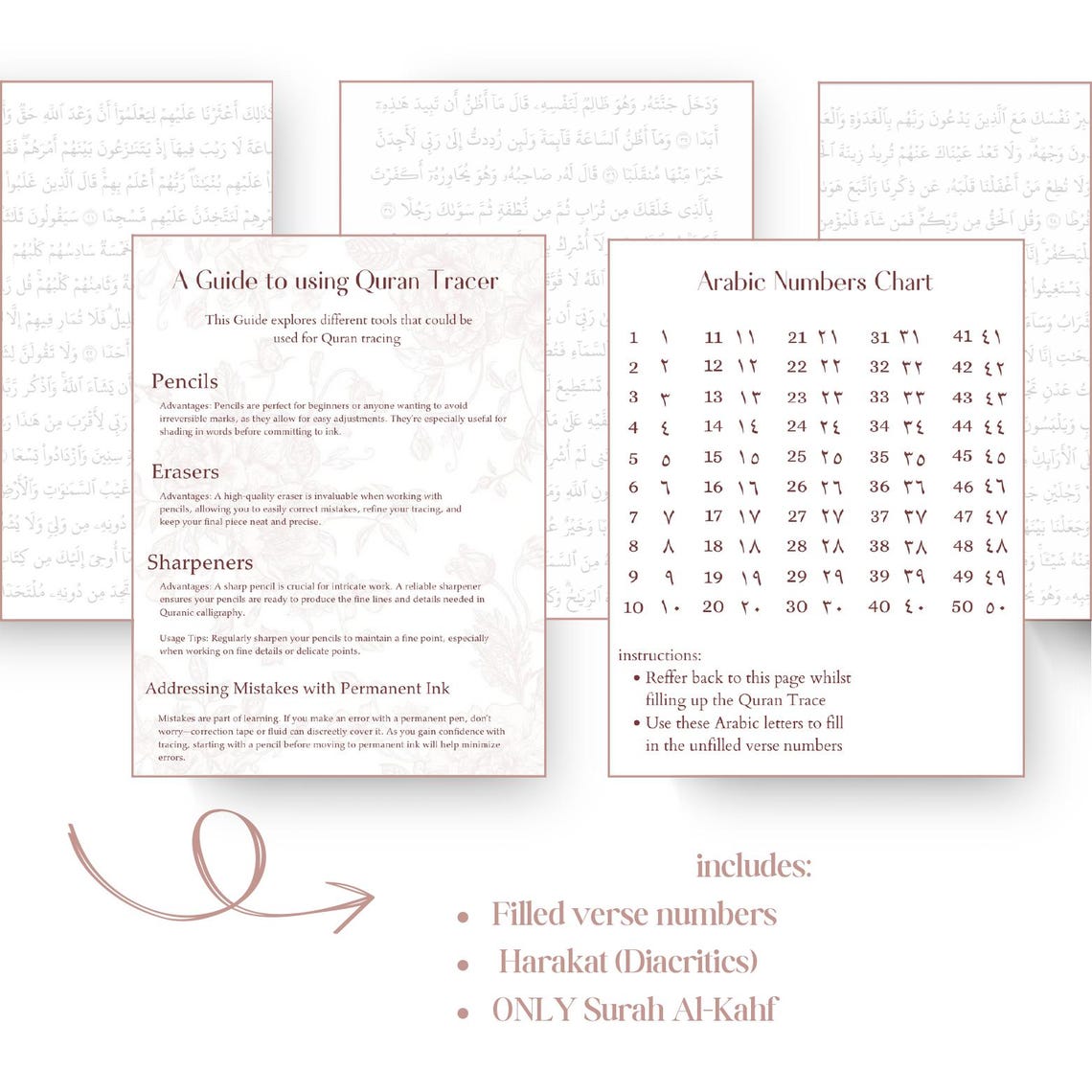 Quran Tracing Worksheet Quran Tracing Surah Al-kahf Writing Quran Surah ...