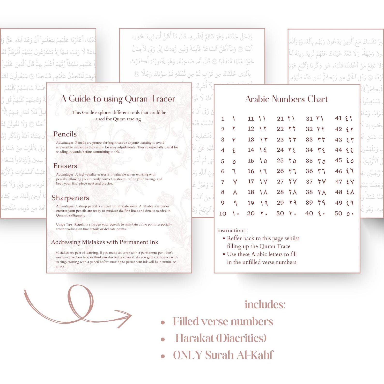 Quran Tracing Worksheet Quran Tracing Surah Al-kahf Writing Quran Surah ...
