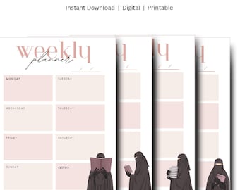 Muslimah Weekly Planner List,muslimah Planner Bundle,agenda for Muslim ...