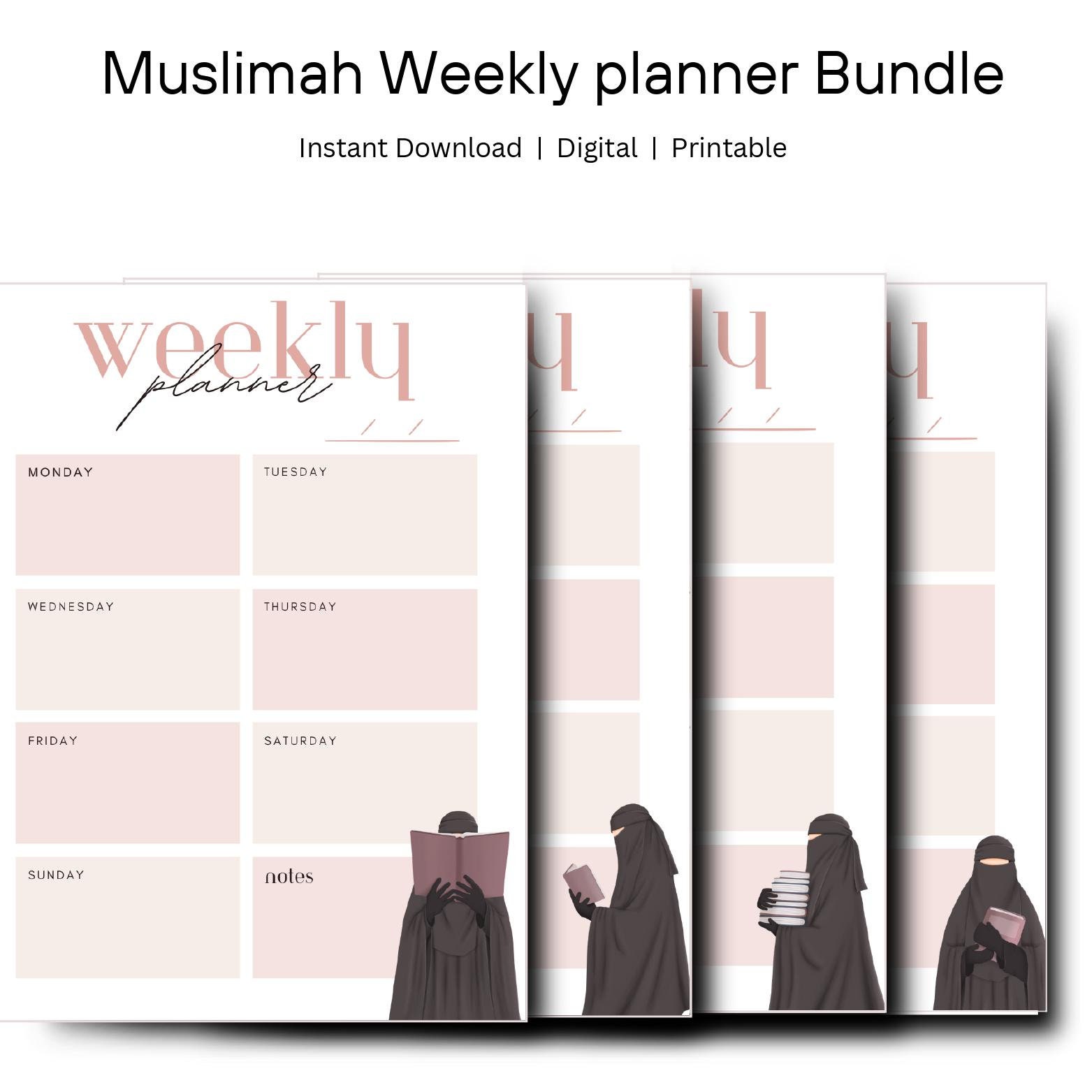 Muslimah Weekly Planner List,muslimah Planner Bundle,agenda for Muslim ...