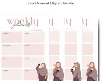 Muslimah Weekly Planner List,muslimah Planner Bundle,agenda for Muslim ...