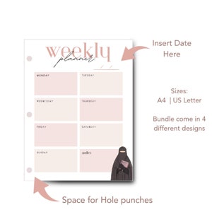 Muslimah Weekly Planner List,muslimah Planner Bundle,agenda for Muslim ...