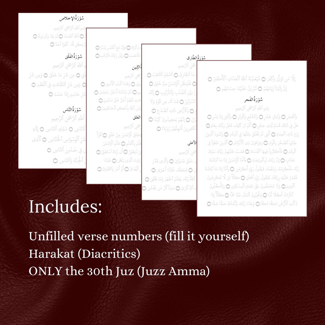 Quran Tracing Worksheet Quran Tracing Juz Amma Writing Quran Juz 30 ...