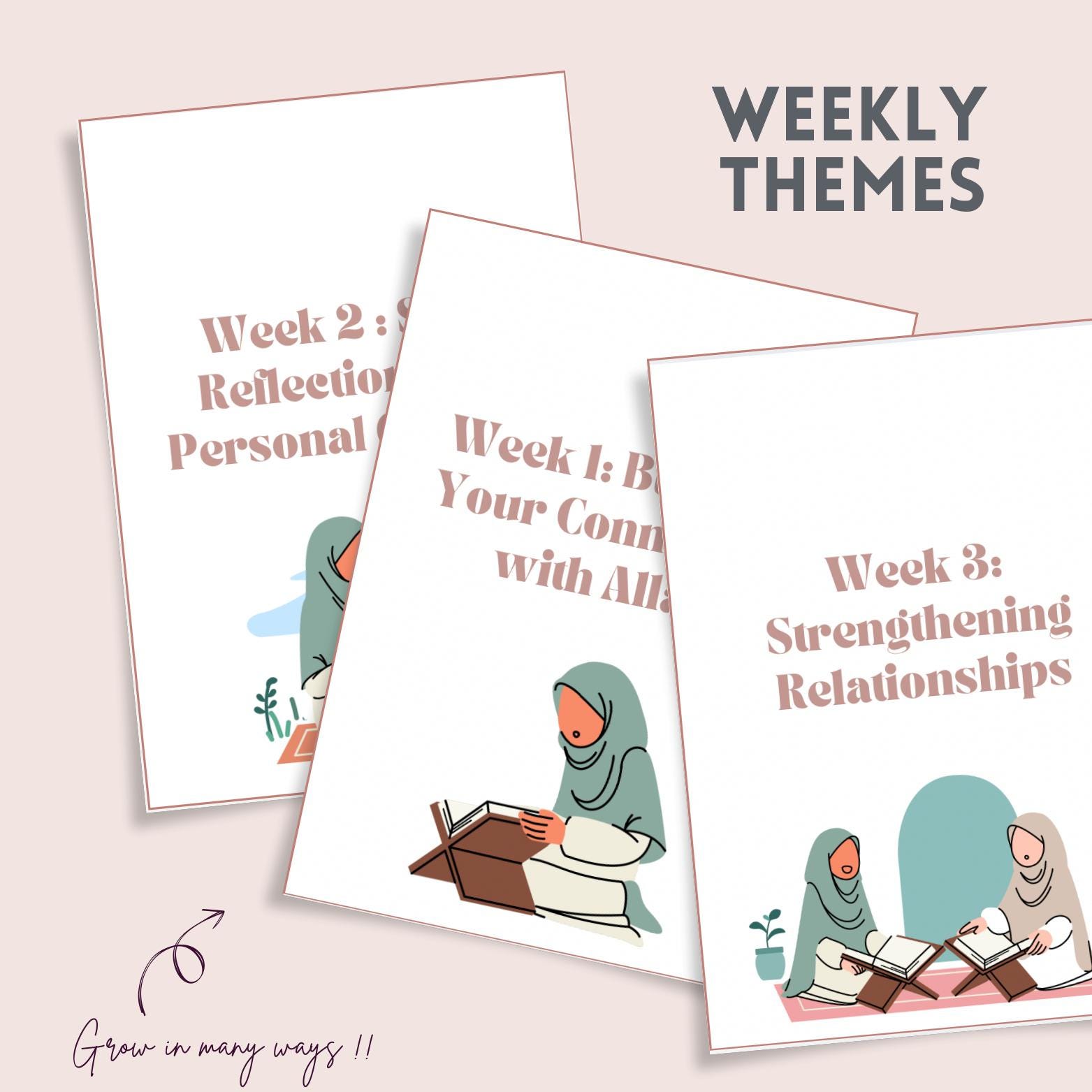 Prompted Islamic Journal for Muslim Women | 30-day Self-reflection ...