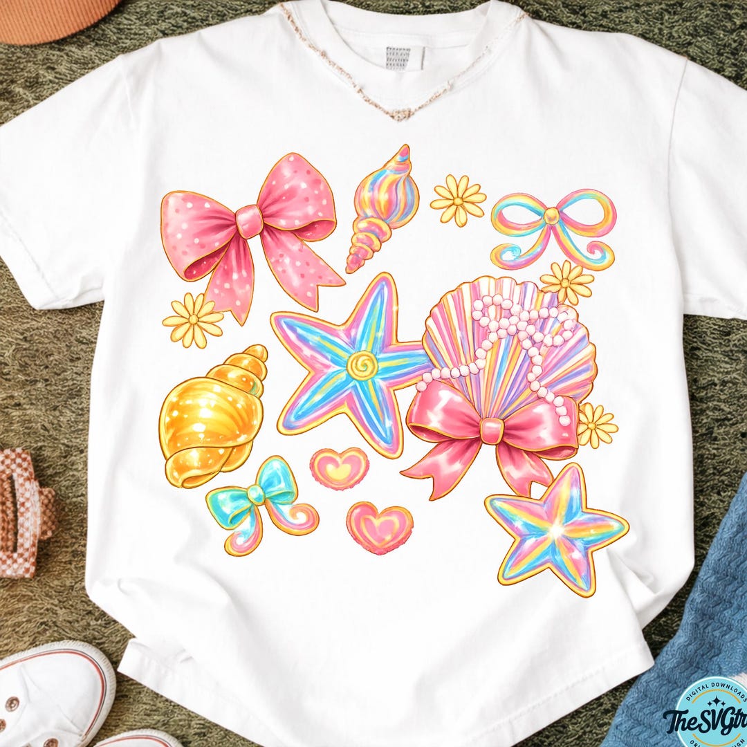 Floral Coquette Seashell PNG, Coquette Preppy Art (digital Download) - Etsy