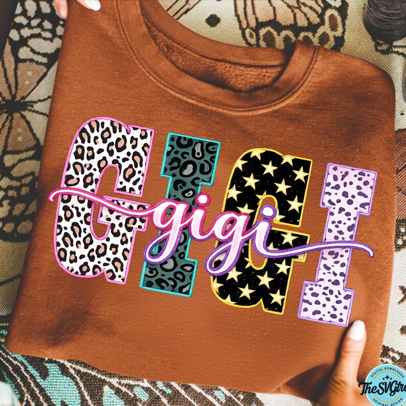 Leopard Gigi PNG, Nana Name Cut File, Cricut Granny Gift Design ...