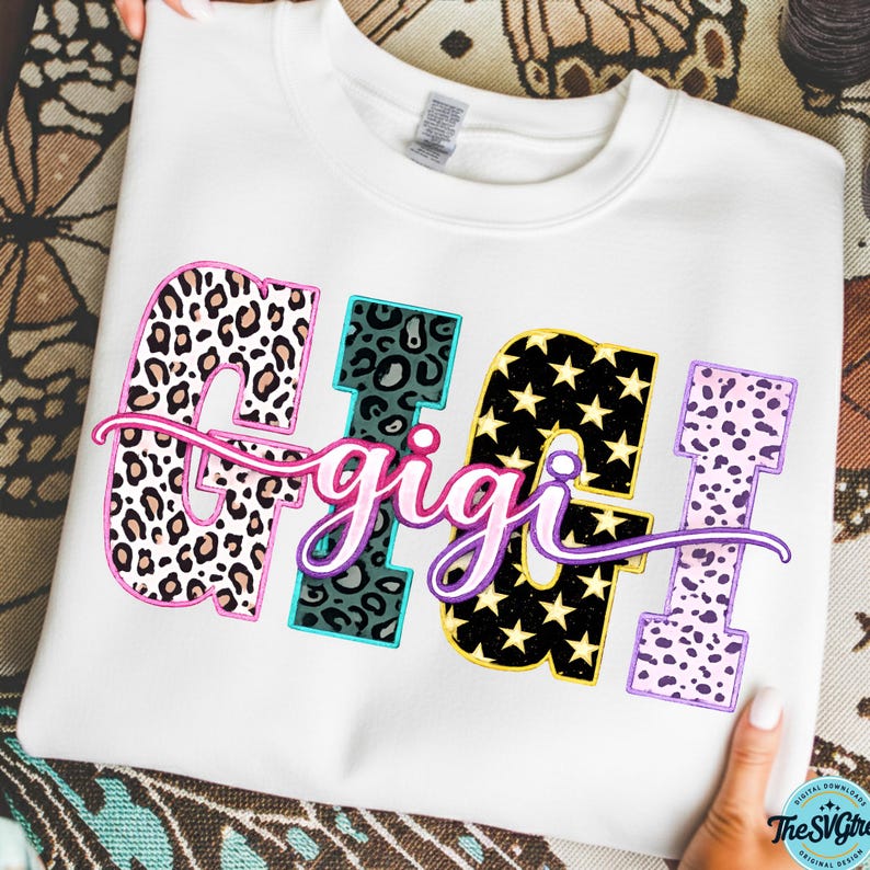Leopard Gigi PNG, Nana Name Cut File, Cricut Granny Gift Design ...