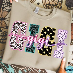 Leopard Gigi PNG, Nana Name Cut File, Cricut Granny Gift Design ...